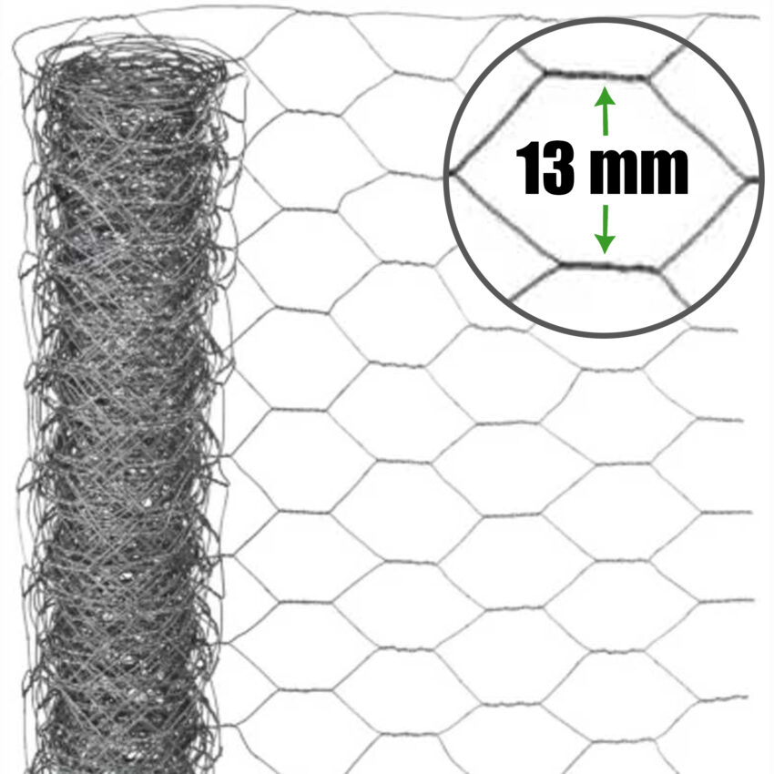 13mm ECONOMY Chicken Wire Netting (H1.2m x L50m) – 22g | Wire Fence