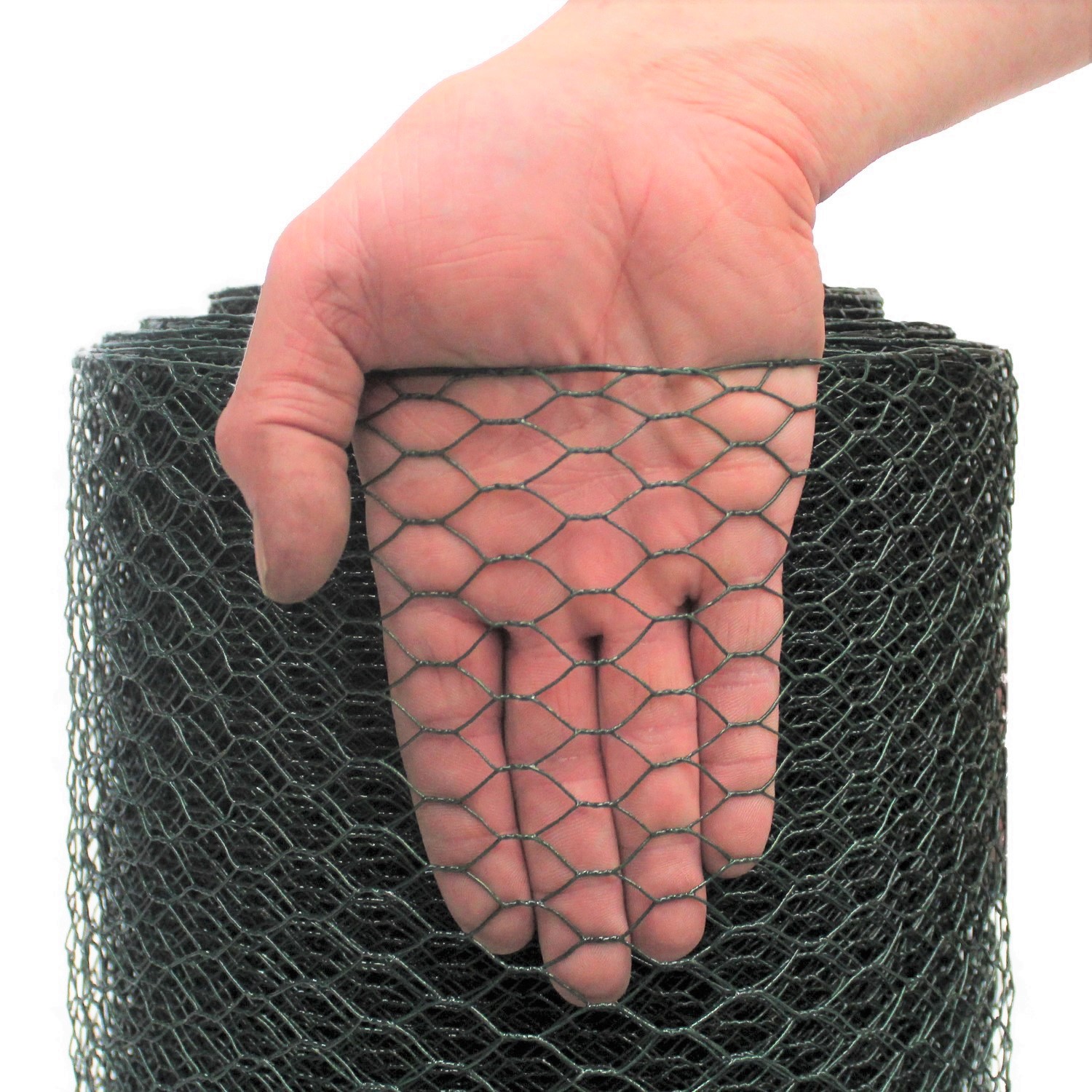 13mm BUDGET Green PVC Wire Netting (H50cm x L10m) - 1.2mm | Wire Fence