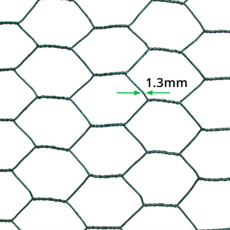 25mm BUDGET Green PVC Wire Netting (H1m x L50m) - 1.2mm | Wire Fence