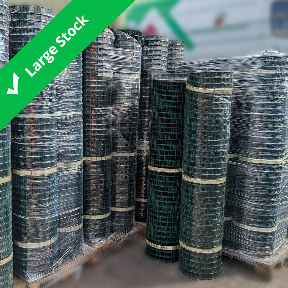 50mm x 50mm PREMIUM Green PVC Wire Mesh (H1.8m x L25m) - 3mm | Wire Fence