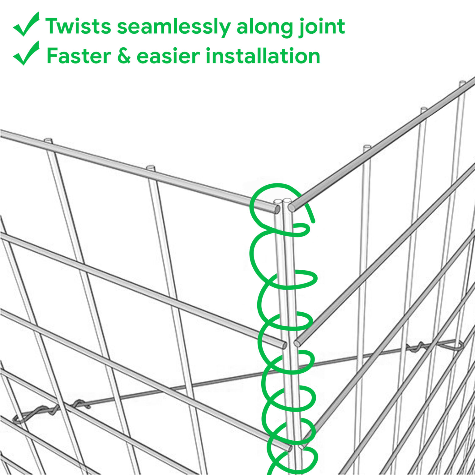 Helical Connector - 1m (Pack of 50) - SAVE 5% | Wire Fence