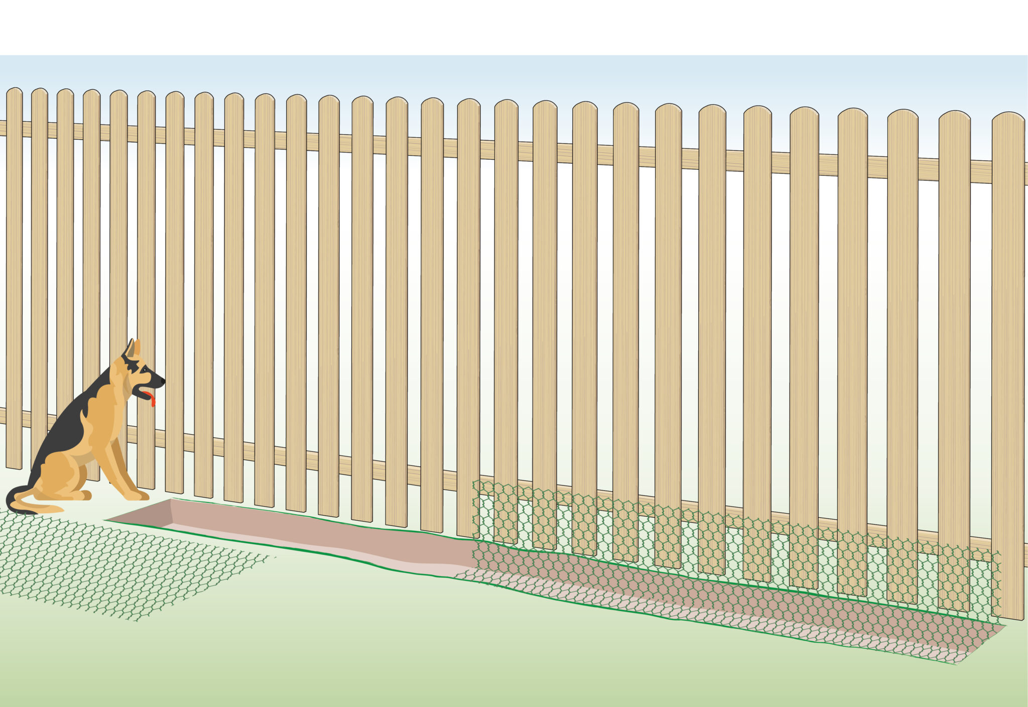 How to Keep Dogs From Digging Under a Fence | Wire Fence