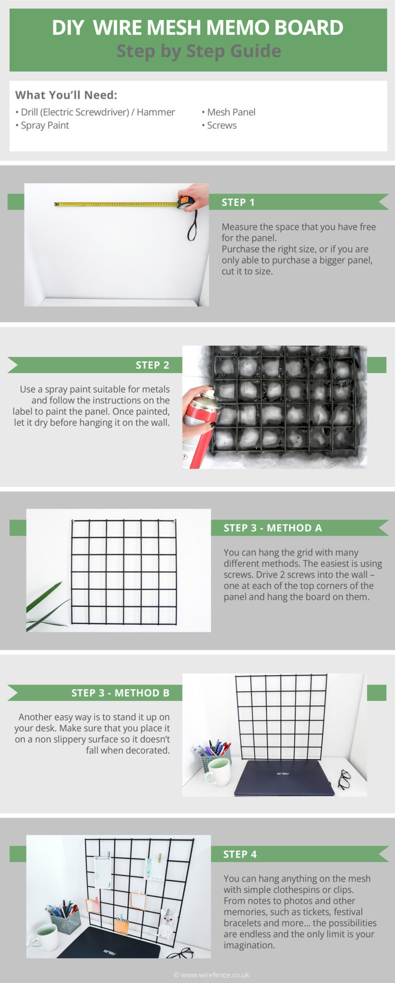 Wire Mesh Memo Board DIY (EASY STEPS) | Wire Fence