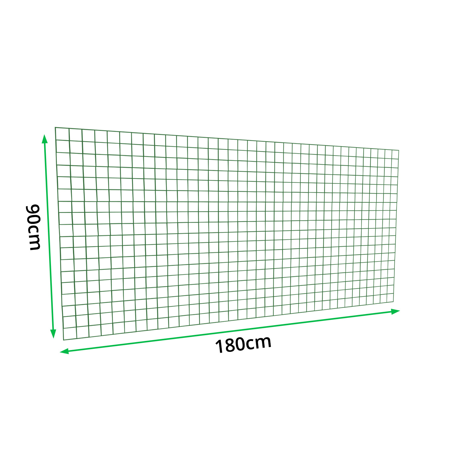50mm x 50mm STANDARD Green PVC Mesh Panel (H90cm x L1.8m) - 3mm | Wire ...