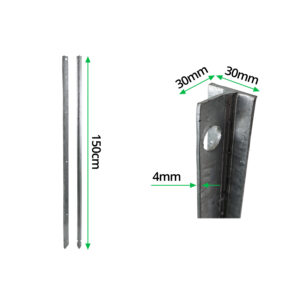 Galvanised Intermediate Support Post Kit for H90cm Fence | Wire Fence