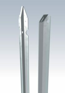 1.75m Galvanised T Section Post | Wire Fence