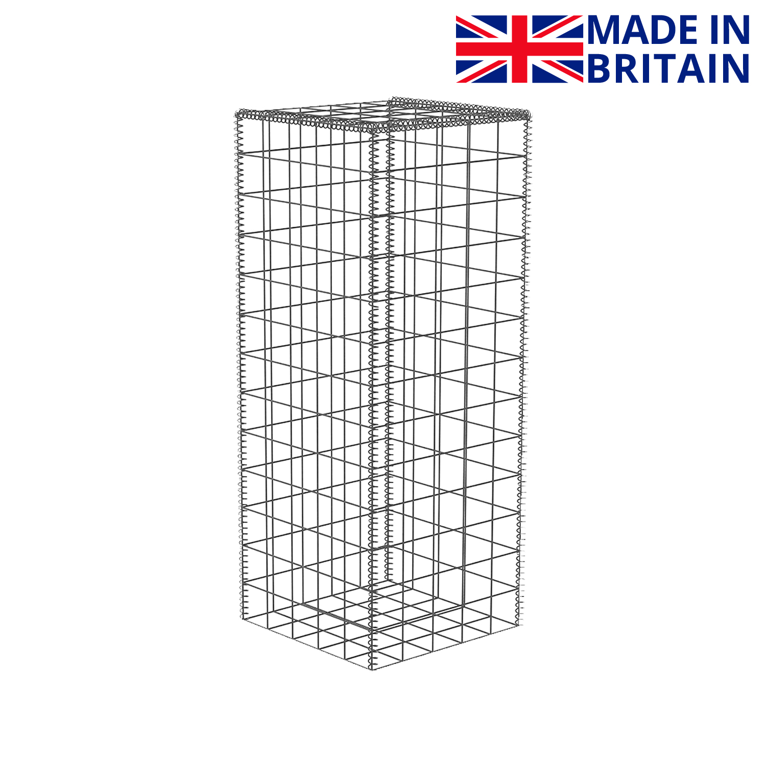 L30cm x D30cm x H97.5cm Gabion Column Kit (5mm dia.) | Wire Fence