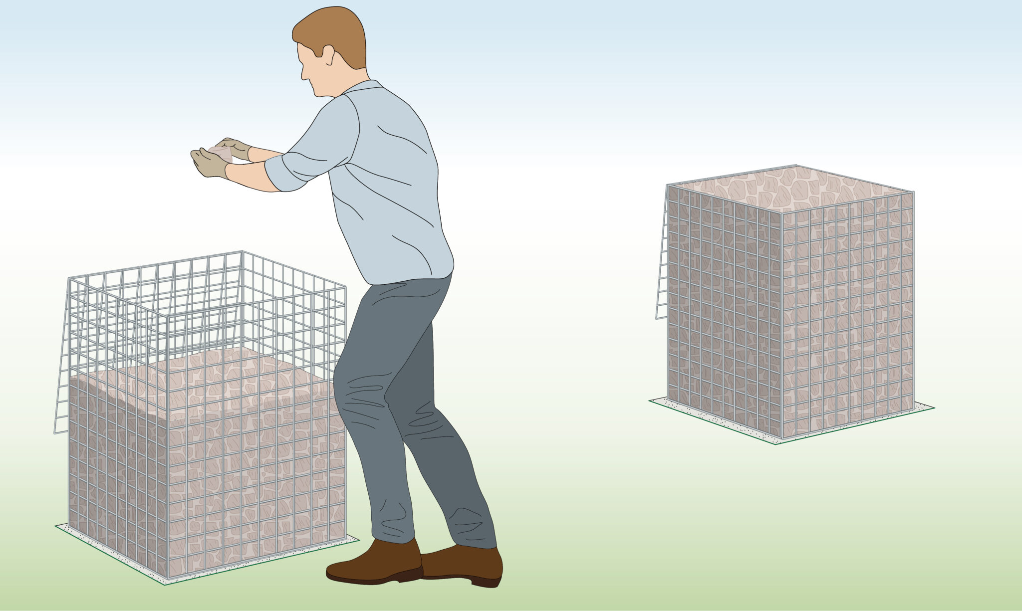 Gabion Bench Seating (QUICK DELIVERY) | Wire Fence