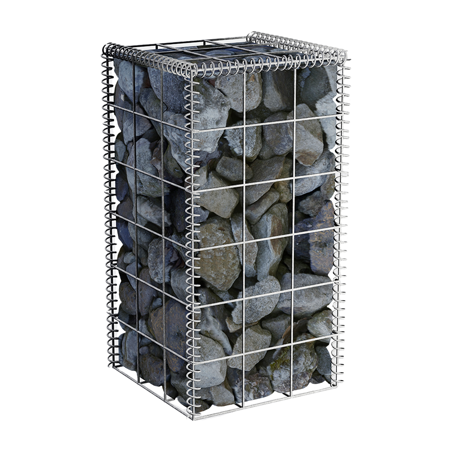L15cm x D15cm x H45cm Gabion Column Kit (5mm dia.) | Wire Fence