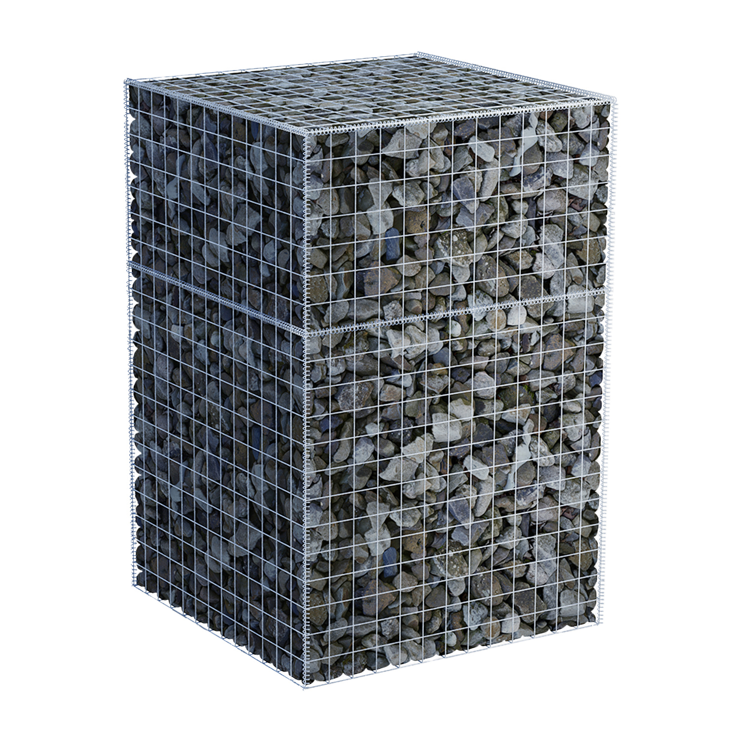 L97.5cm x D97.5cm x H150cm Gabion Column Kit (5mm dia.) | Wire Fence