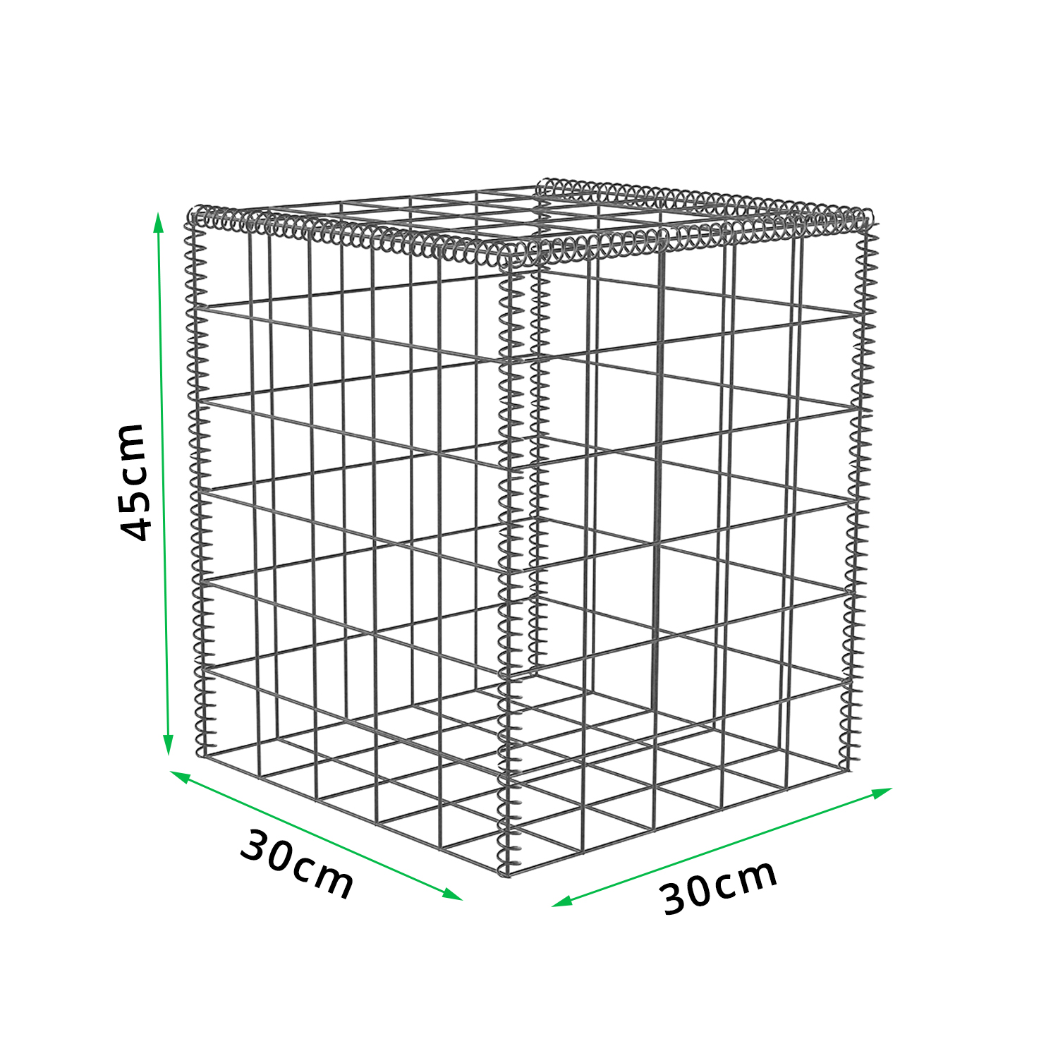 L30cm x D30cm x H45cm Gabion Column Kit (5mm dia.) | Wire Fence