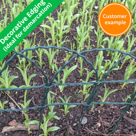 25cm x 10m Hoop Top Garden Border Fence | Wire Fence