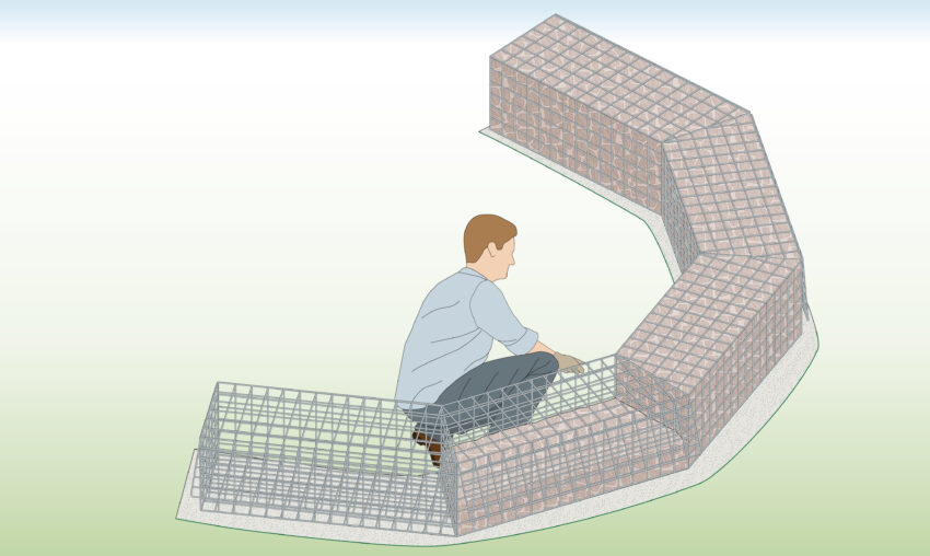 How to Make a Curved Gabion Wall | Wire Fence