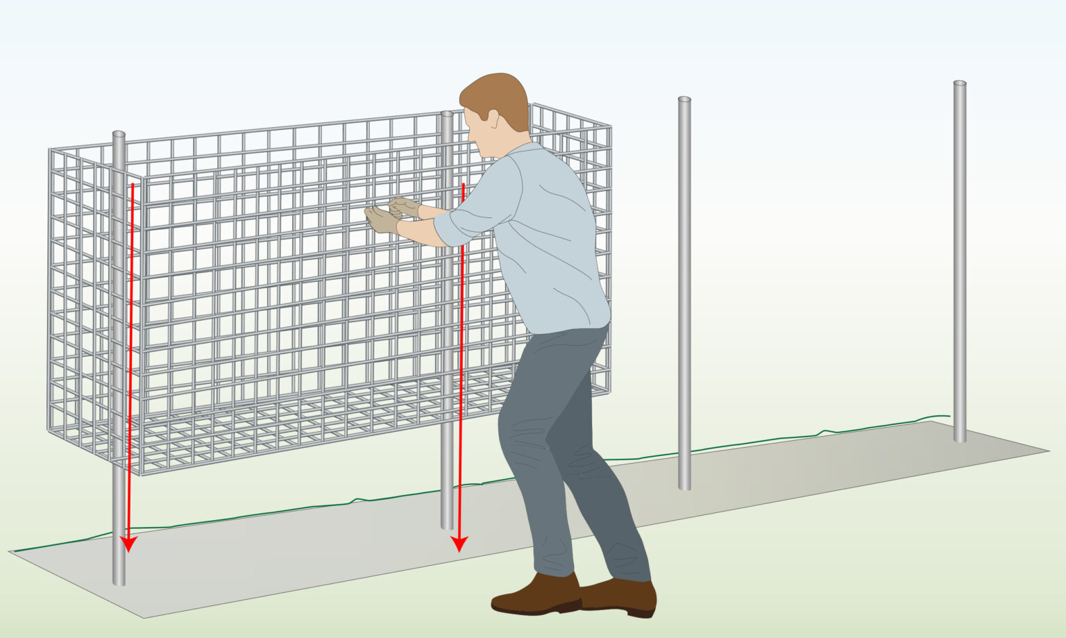Gabion Fence Installation (STEP BY STEP) | Wire Fence
