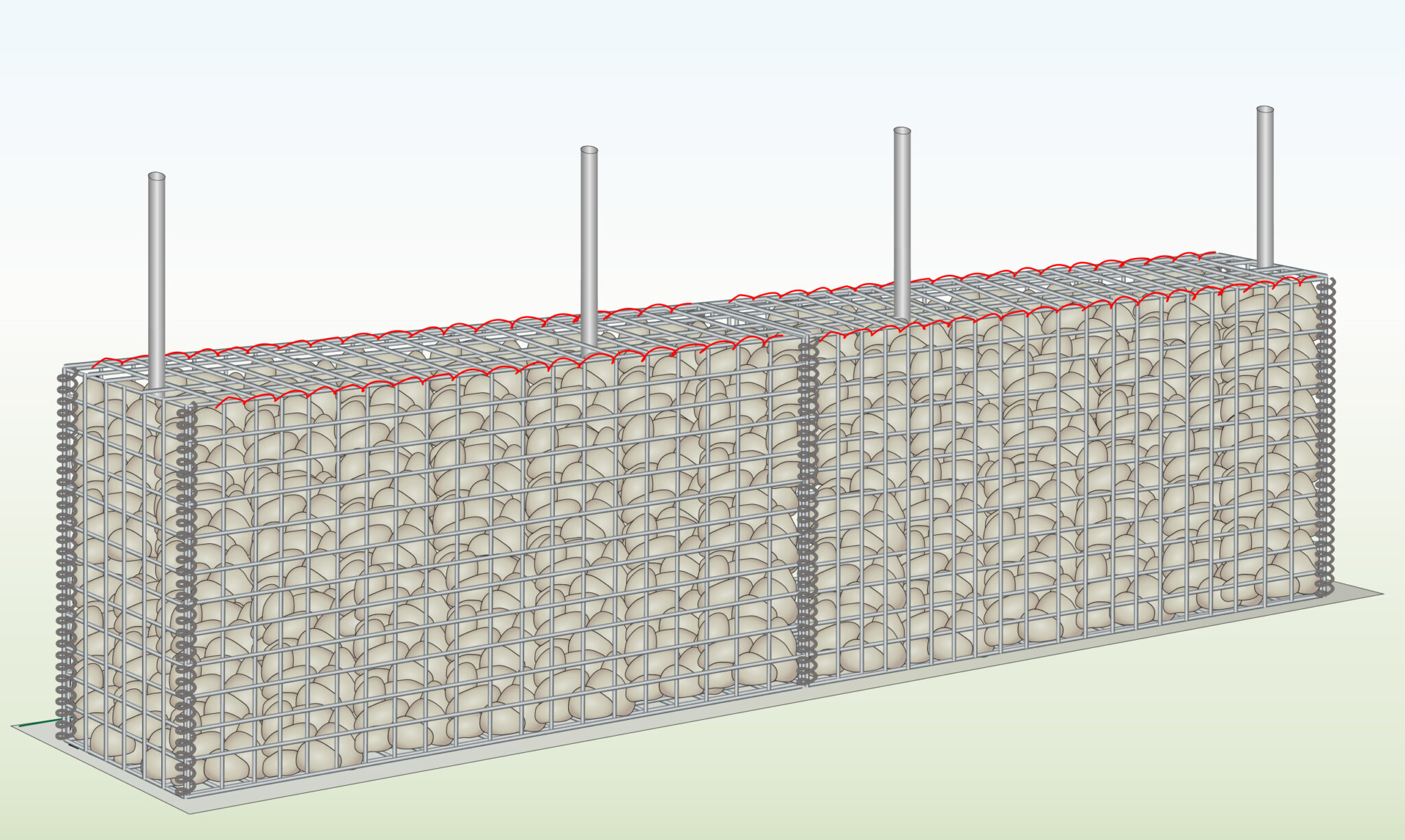Gabion Fence Installation (STEP BY STEP) | Wire Fence