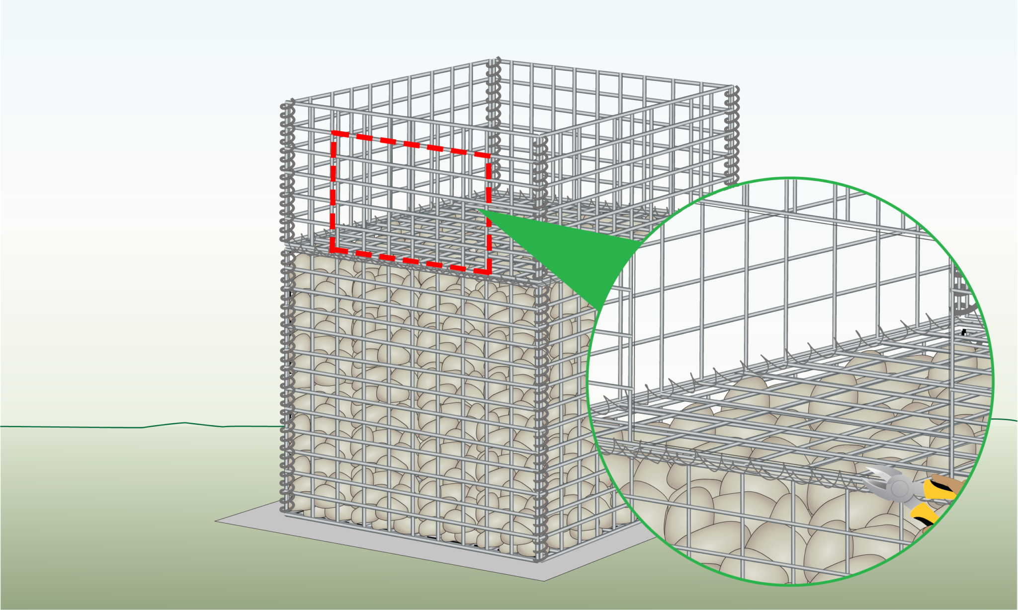 DIY Gabion Fireplace (STEP BY STEP) | Wire Fence
