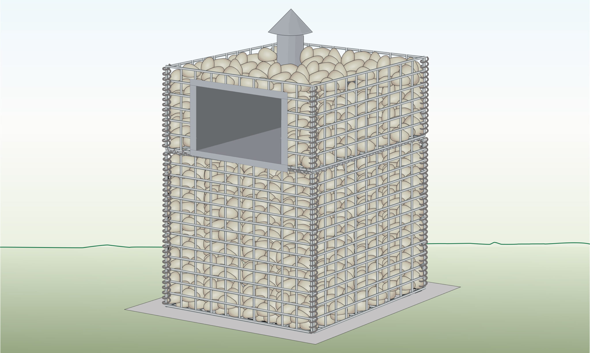 DIY Gabion Fireplace (STEP BY STEP) | Wire Fence
