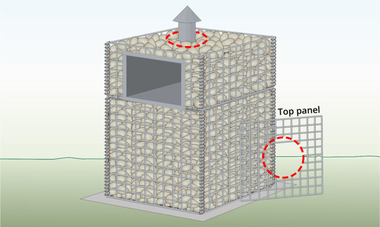 DIY Gabion Fireplace (STEP BY STEP) | Wire Fence