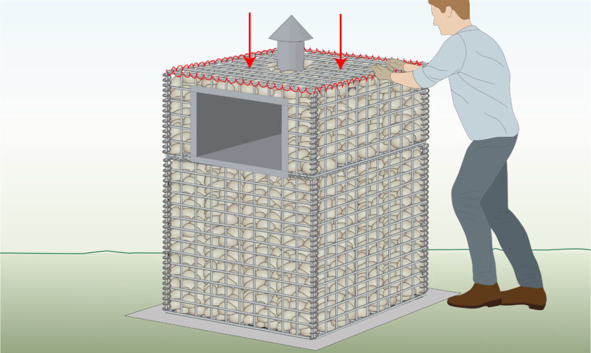 DIY Gabion Fireplace (STEP BY STEP) | Wire Fence