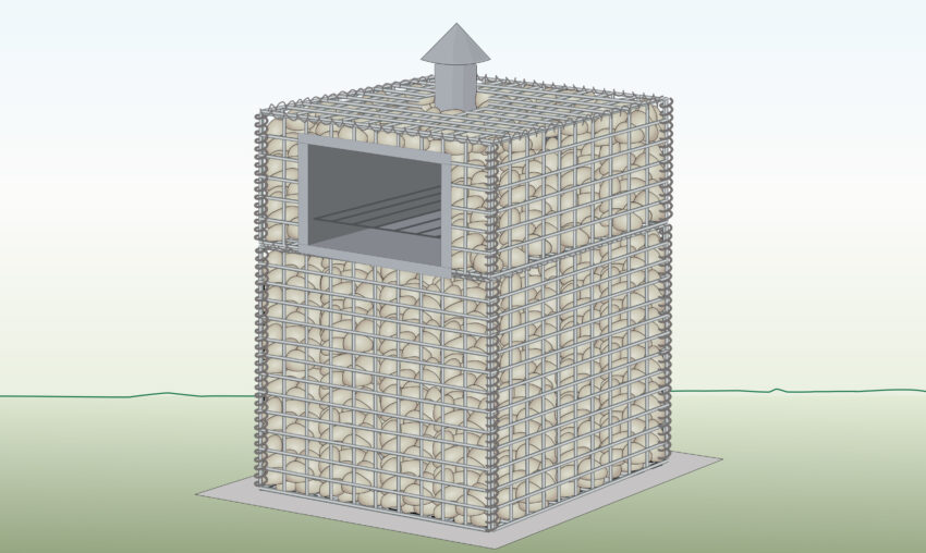 DIY Gabion Fireplace (STEP BY STEP) | Wire Fence