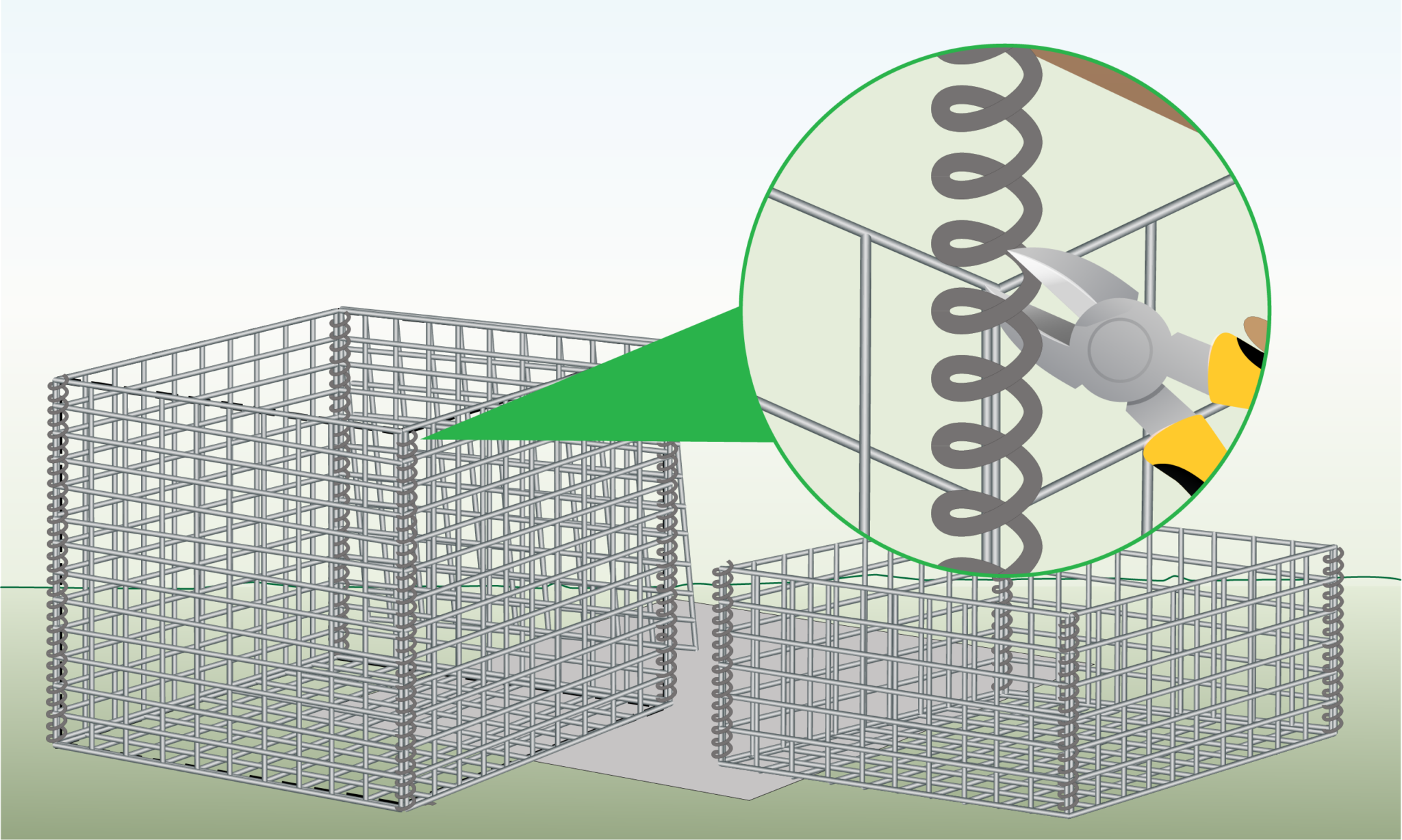DIY Gabion Fireplace (STEP BY STEP) | Wire Fence