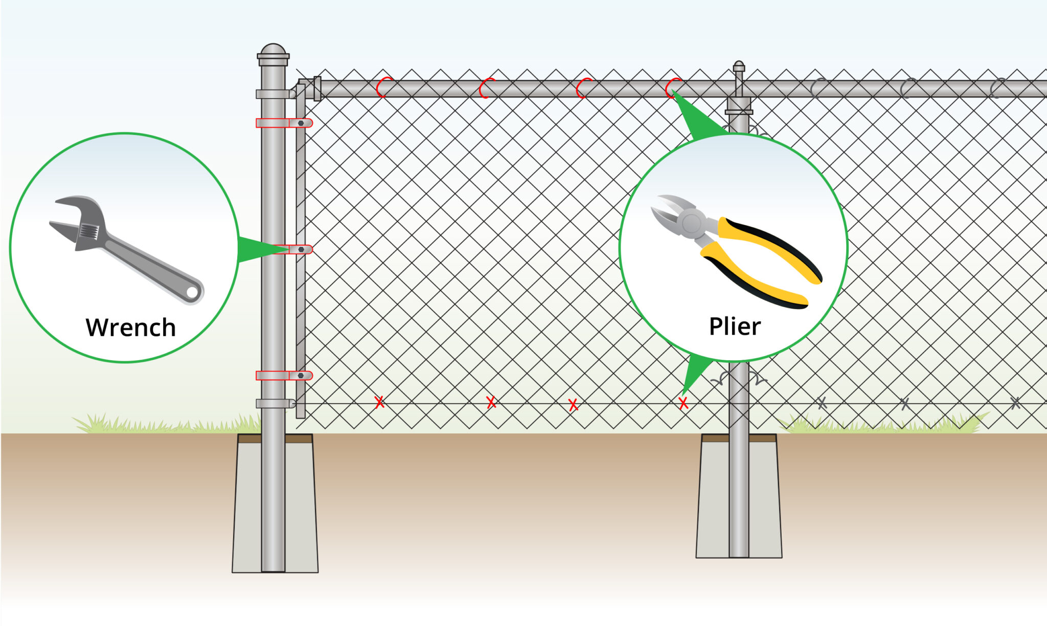 How to Tighten Chain Link Fence (FREE PDF) | Wire Fence