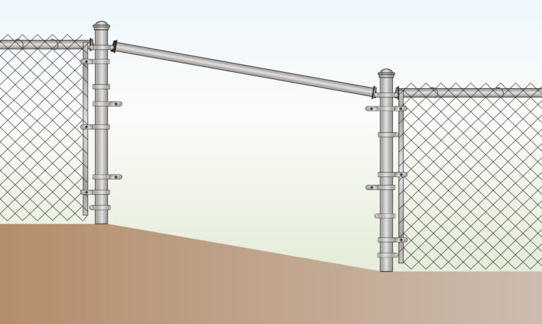 How to Install Chain Link Fence on a Slope | Wire Fence