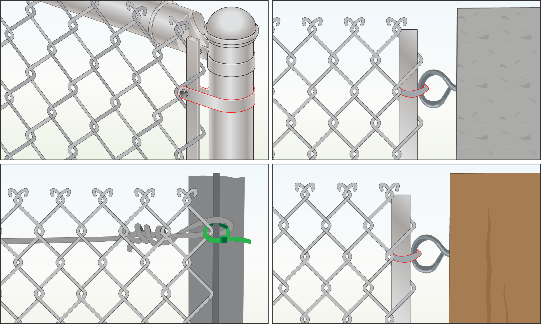 Attaching Chain Link Fence to Posts | Wire Fence